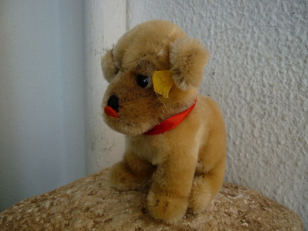 Vintage,1950's Seated,steiff Mopsy Pug,mohair,dog,swivel Head ...