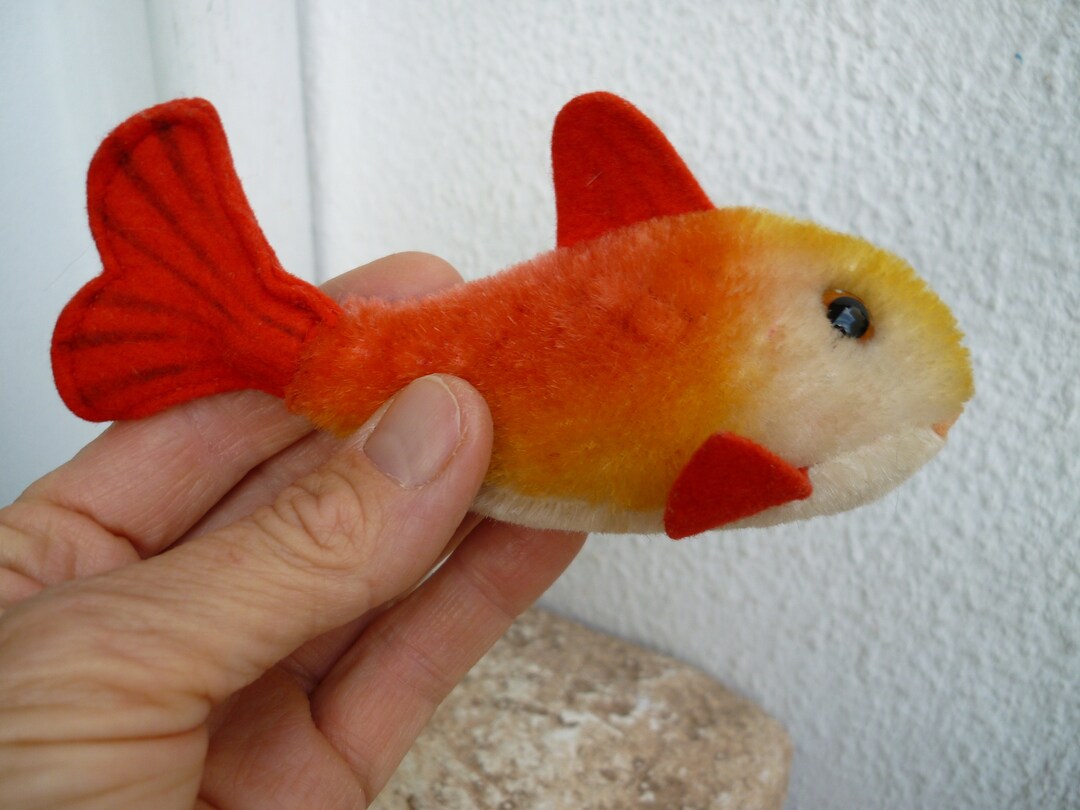 Vintage,steiff,flossy Fish,mohair Goldfish,felt Tail & Fins,no Ids. - Etsy