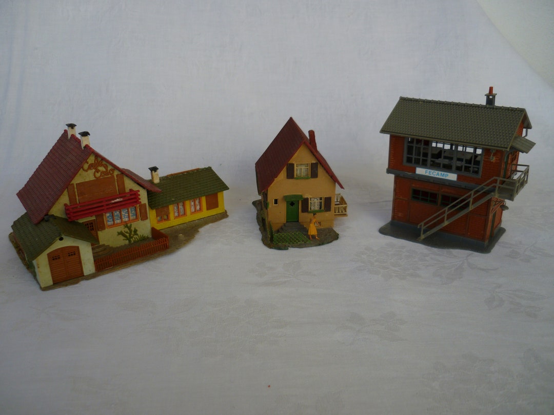 Lot of 3 Plastic House Models Made in West Germany.vintage Buildings ...