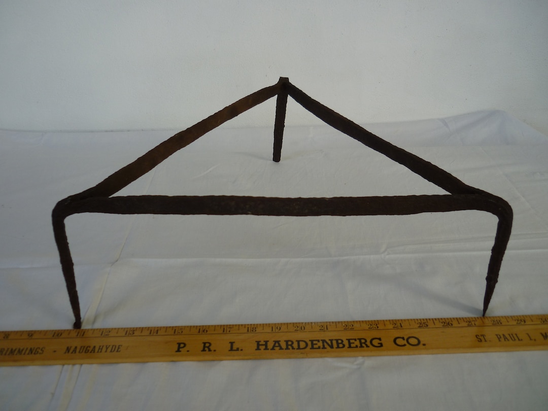 1800's French Antique,forged,iron,triangular Pot Stand,base for Open ...