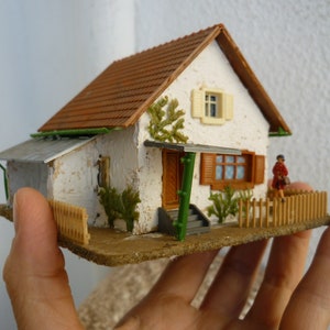 Vintage,handmade,wood & Plastic House Model,made in West Germany ...