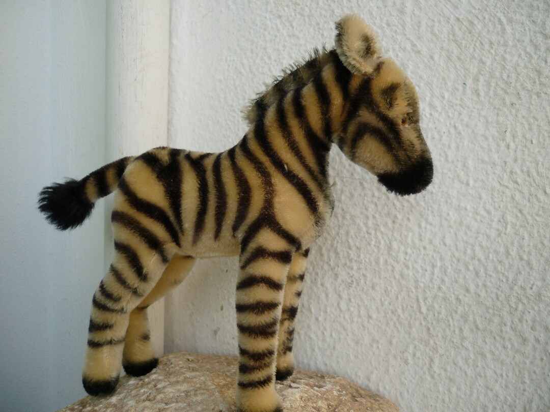 Vintage,steiff,mohair Zebra,german,zoo Animal,no Ids. - Etsy