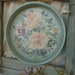 Shabby Chic Round Tray,distressed Style,decorative,painted Tin Tray ...