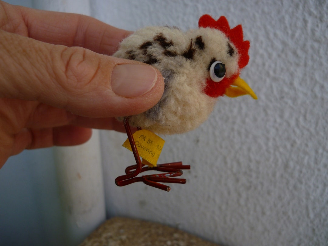 Vintage,steiff,pom Pom,wool Bird,1506/44,chicken,hen,silverscript ...
