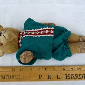 Vintage,12'' Fully Jointed,teddy Bear,worn,threadbare,mohair,glass,eyes ...