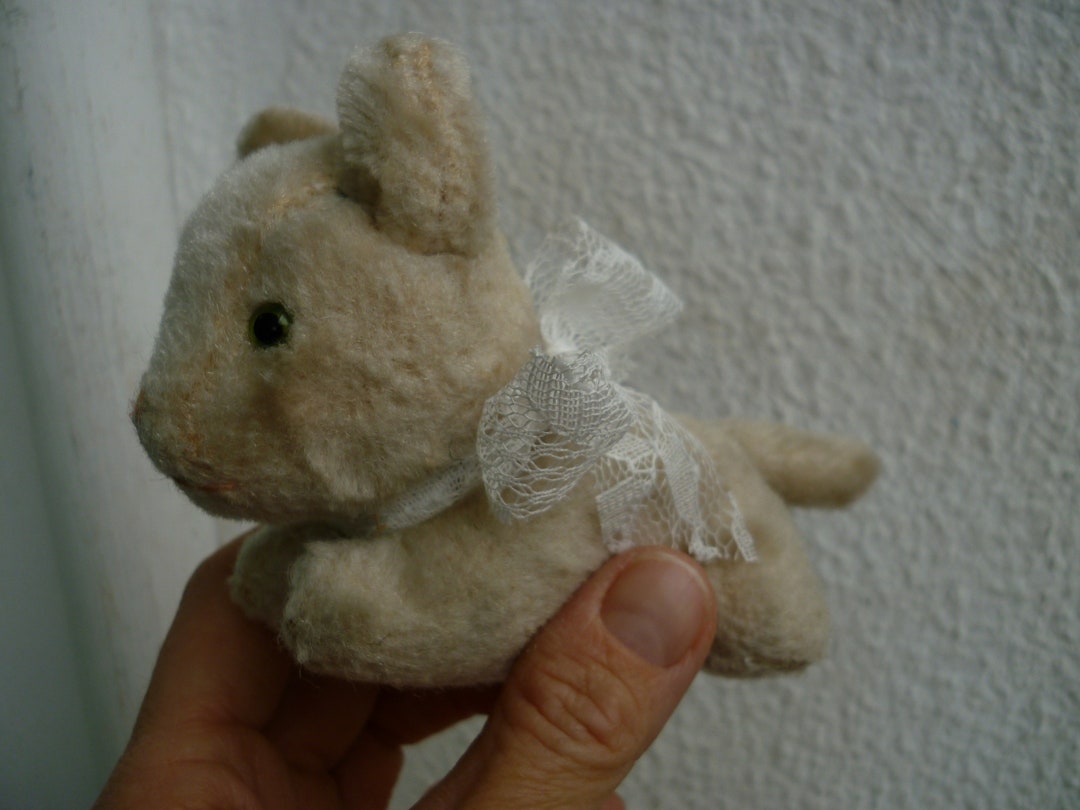 Vintage,primitive,plush,funny Little Cat,small,vintage,stuffed Animal ...