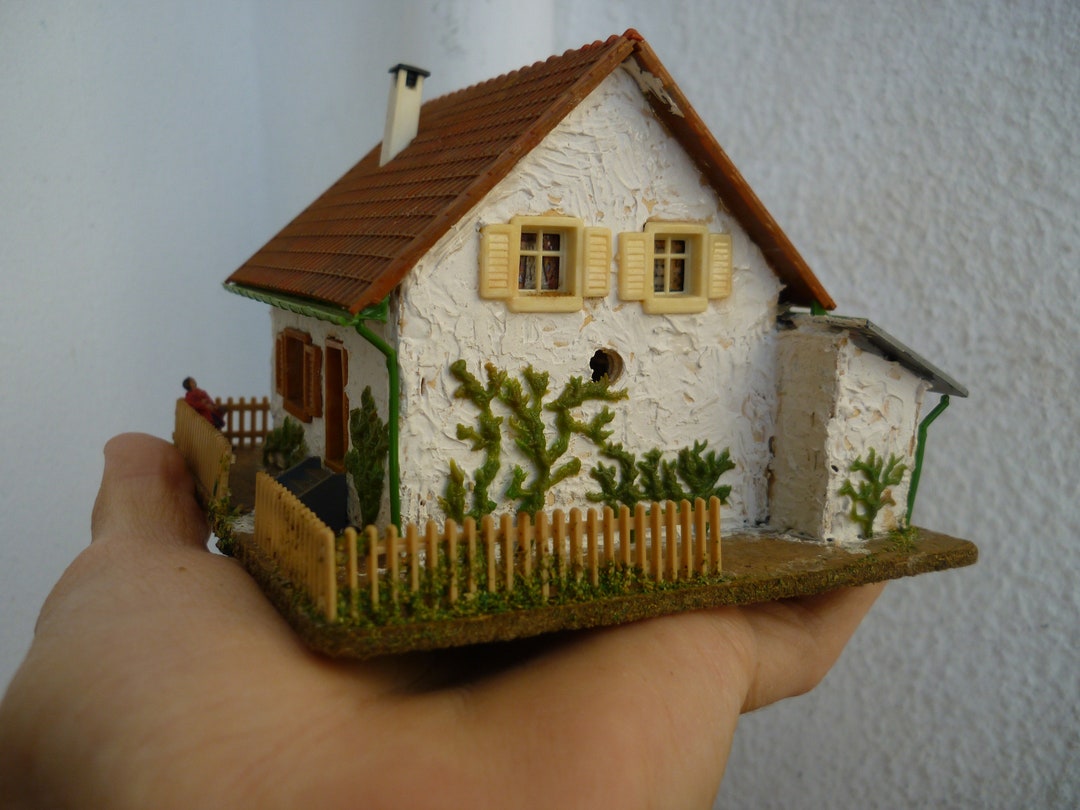 Vintage,handmade,wood & Plastic House Model,made in West Germany ...