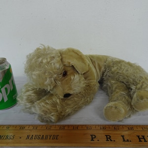 Vintage,steiff,taupe,grey,gray,large,reclining,snobby Poodle Dog ...
