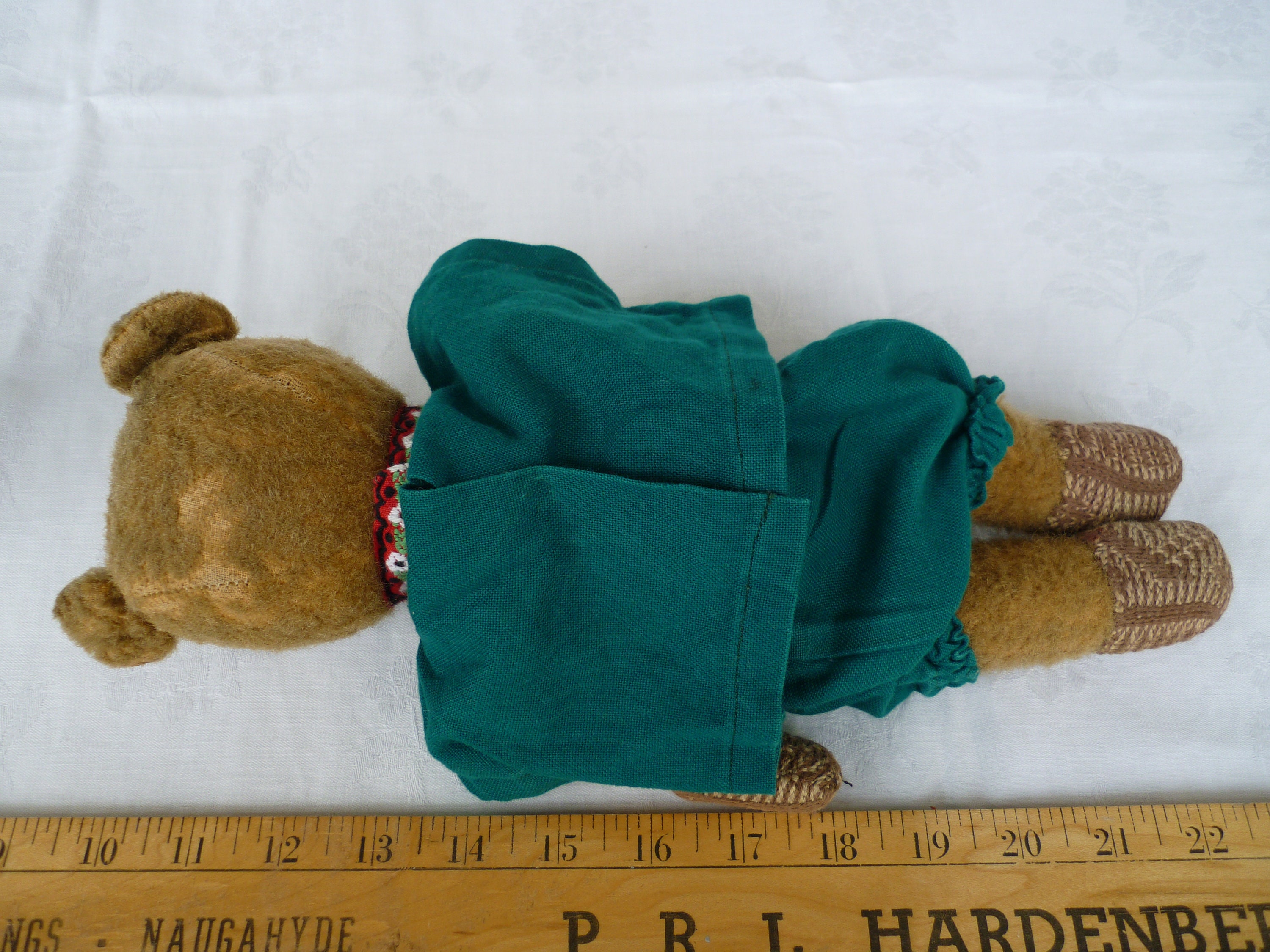 Vintage,12'' Fully Jointed,teddy Bear,worn,threadbare,mohair,glass,eyes ...