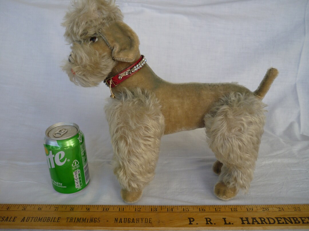 Vintage,steiff,grey,gray,blue,snobby Poodle Dog,fully Jointed,glass ...
