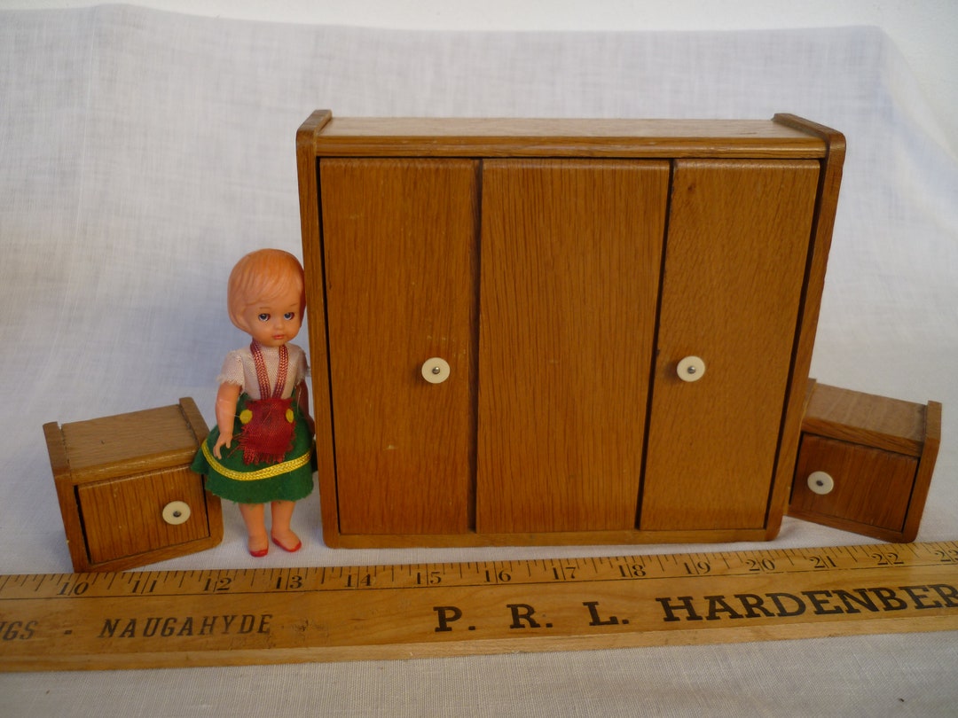 Vintage,1950's,german,handmade,wooden,dolls or Dollhouse Furniture,3 ...