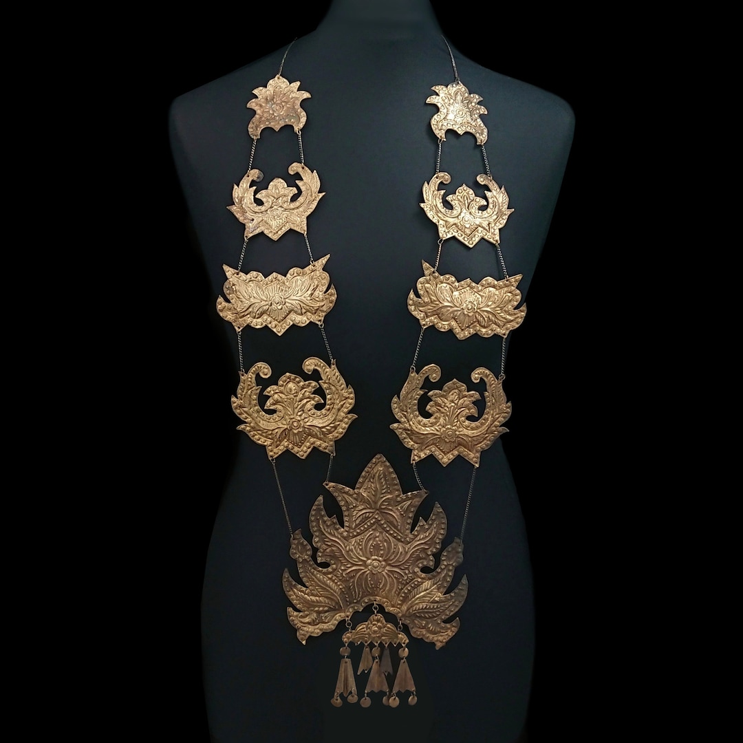 Vintage MINANG CEREMONIAL NECKLACE Gold Body Adornment - Etsy Singapore