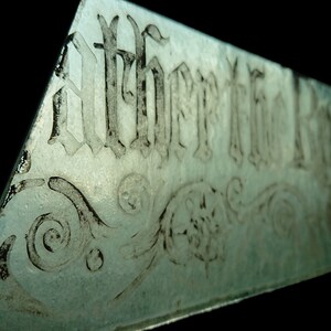 Antique Stained Glass, Gothic 'ghost' Inscription, Timeworn Beauty ...