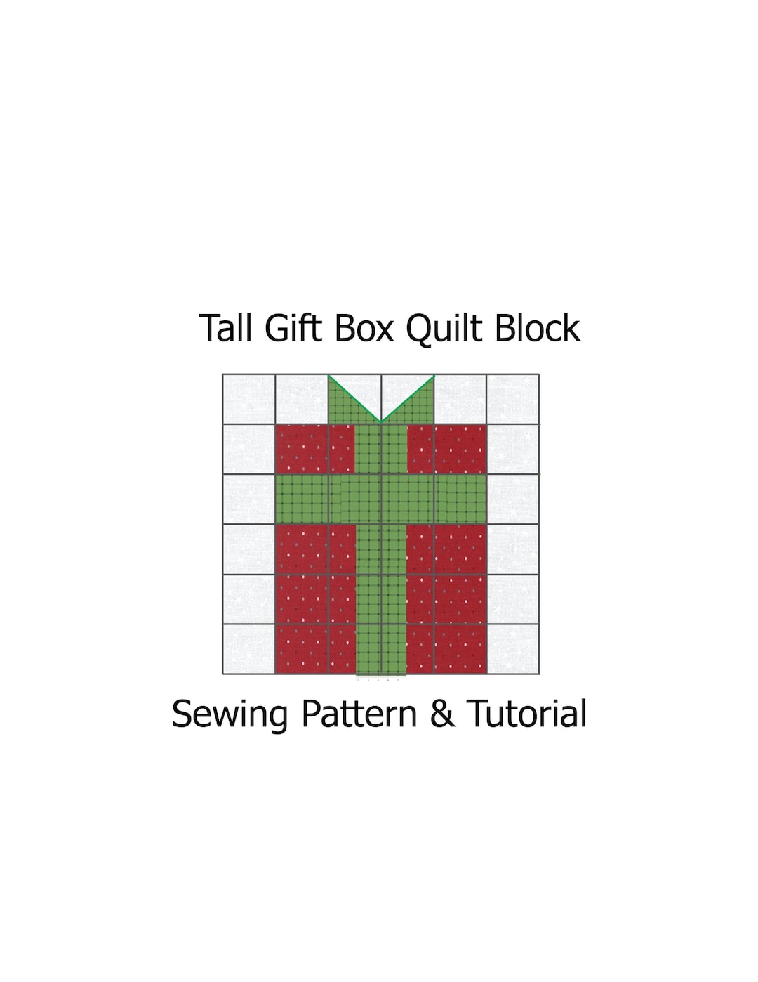 Tall Gift Quilt Block PDF Pattern – Christmas Quilt Block – Beginner ...