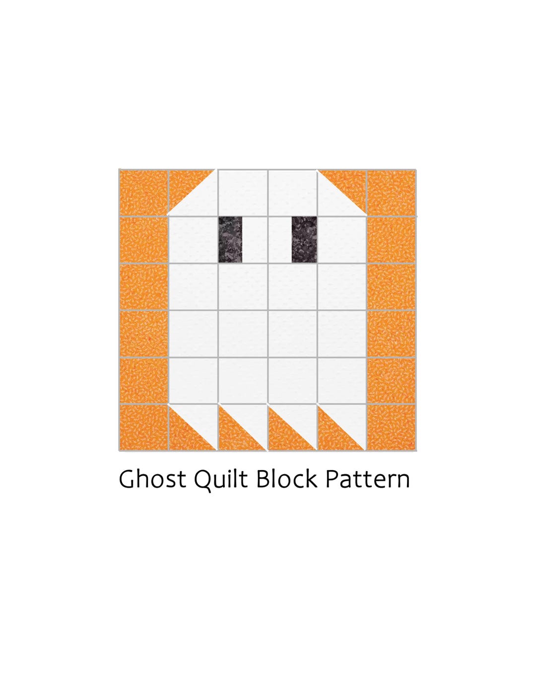 Ghost Quilt Block Pattern: Beginner-friendly Halloween Design (PDF ...