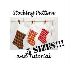 Stocking Sewing Pattern PDF INSTANT DOWNLOAD Large Stocking - Etsy