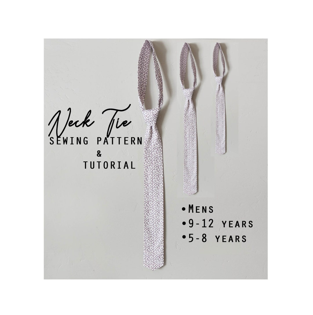 Neck Tie Sewing Pattern Multiple Sizes - Etsy