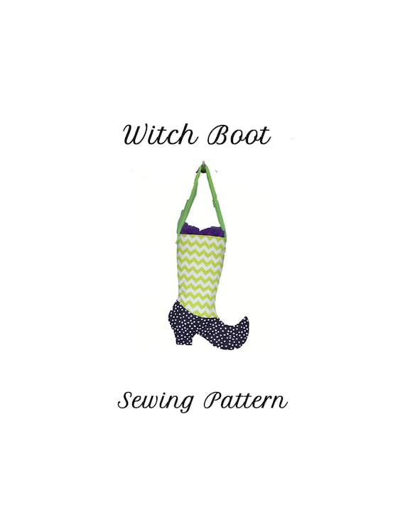 Witch Boot Sewing Pattern Instant Download Halloween Home - Etsy