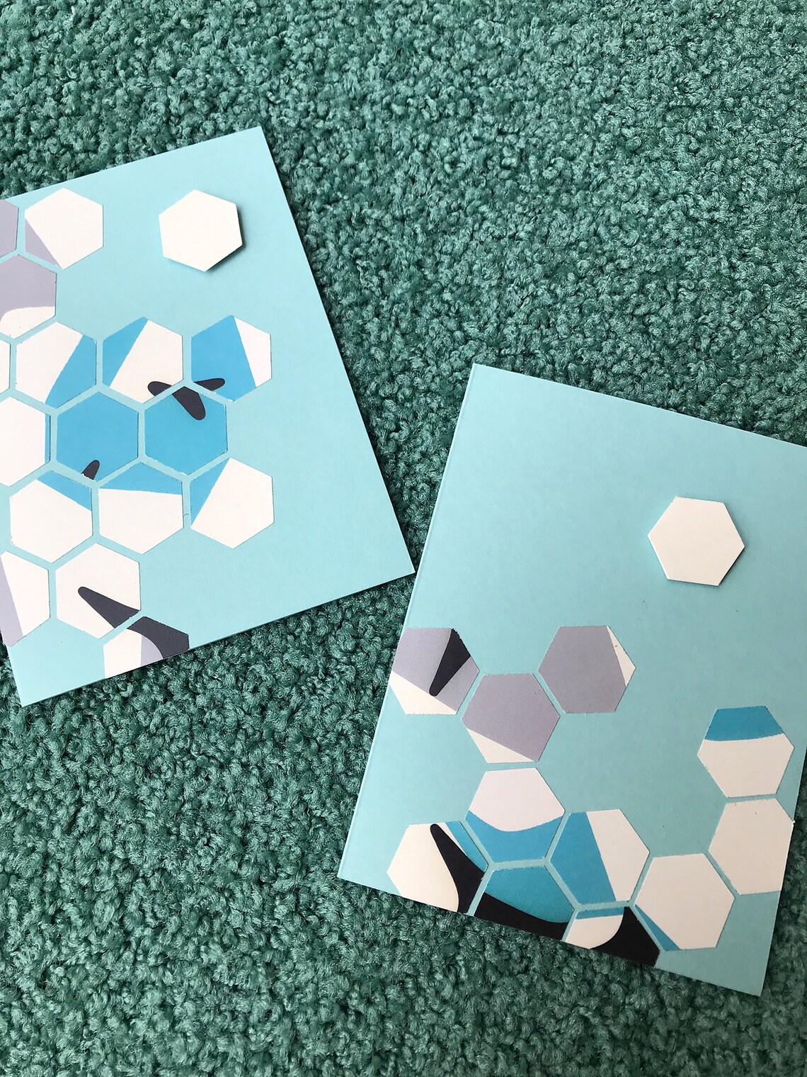 Deconstructed Mid Century Honeycomb Note Set - Etsy