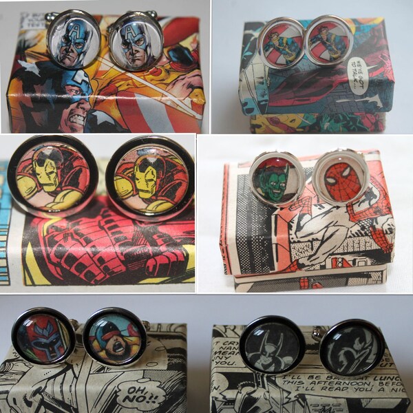 Comic Cufflinks - Etsy