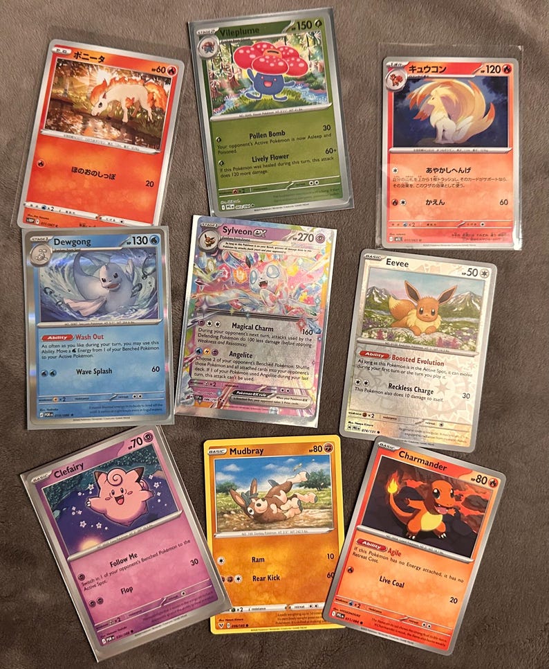 Cute Pokémon Card Bundle | 25 Cards - Etsy