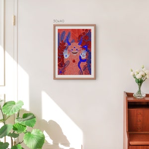 Art Print: Three Eyed Demon / Fine Art / Illustration Print / 50x70 ...