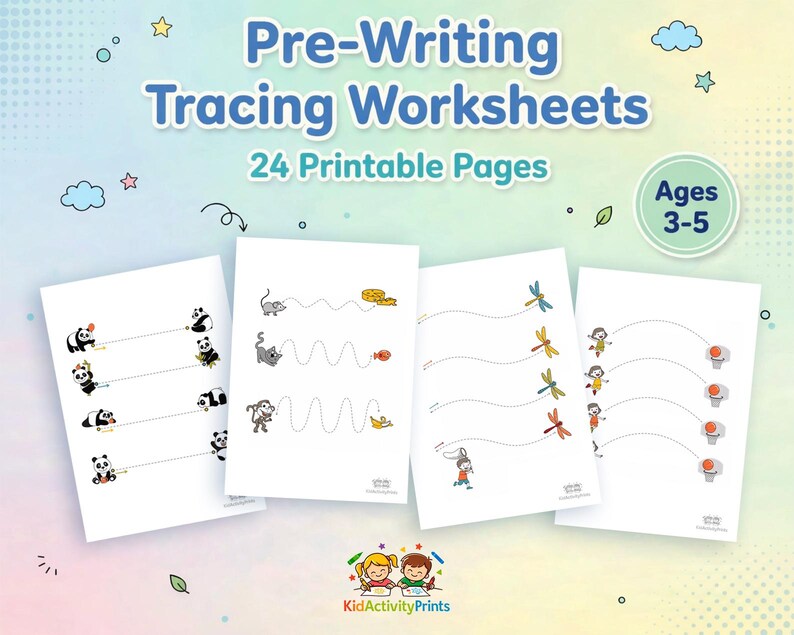Preschool Tracing Worksheets for Kids | Fine Motor Skills Activities ...