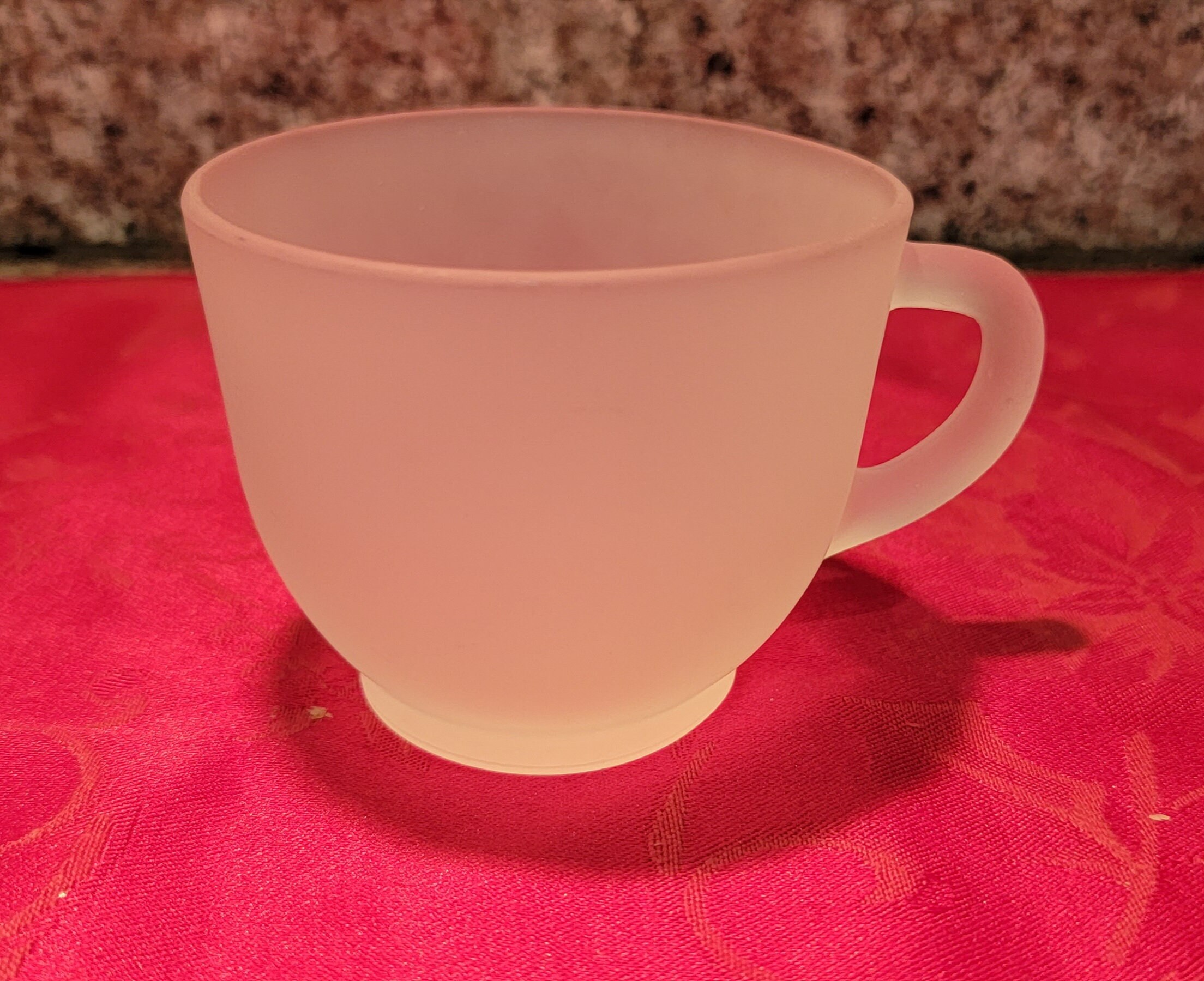 Frosted Glass Holly Berry Punch Bowl Set With 12 Cups - Etsy