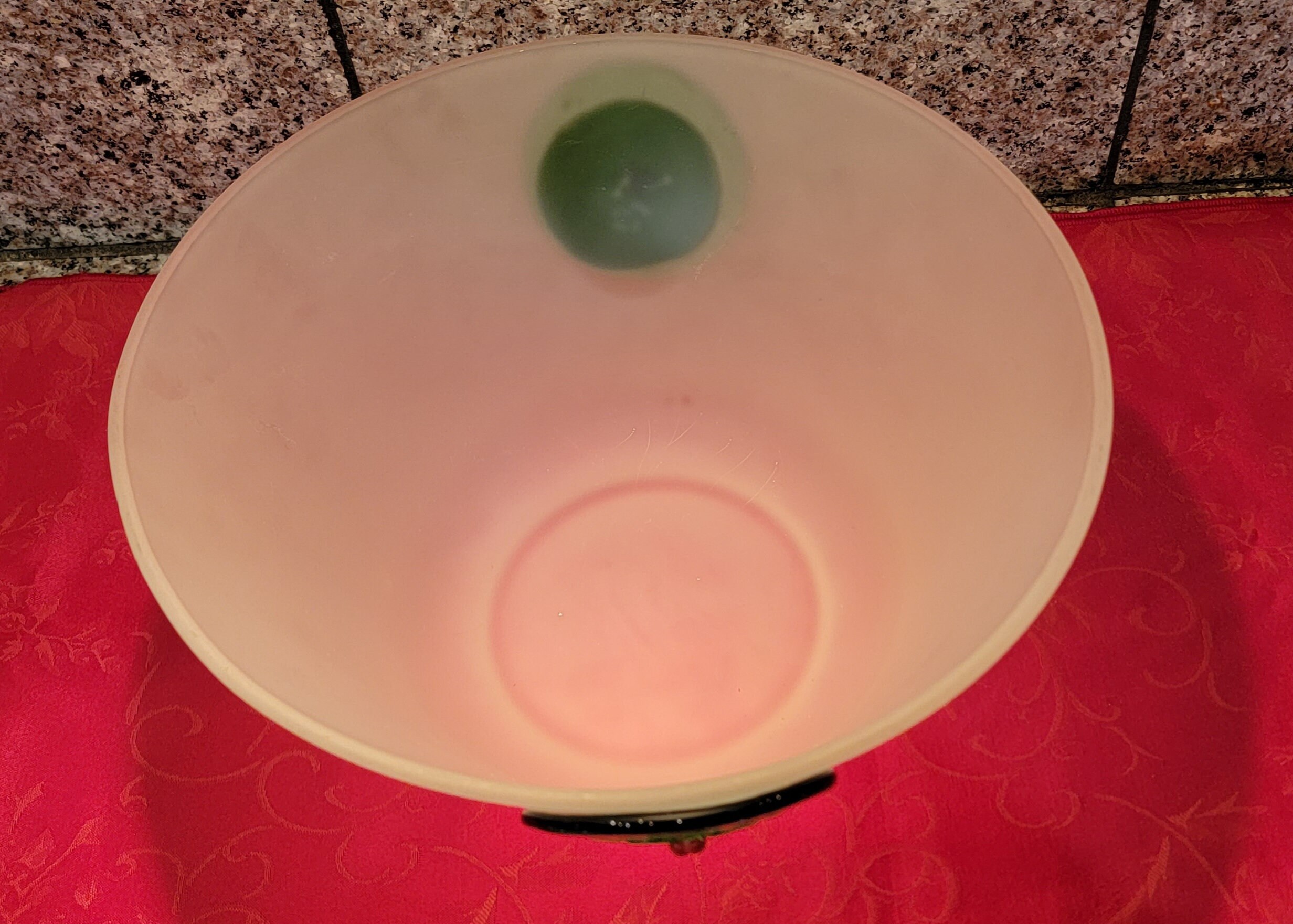 Frosted Glass Holly Berry Punch Bowl Set With 12 Cups - Etsy