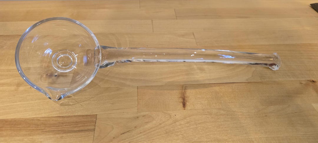 Vintage 13.5" Long Clear Glass Footed Punch Ladle Spoon - Etsy