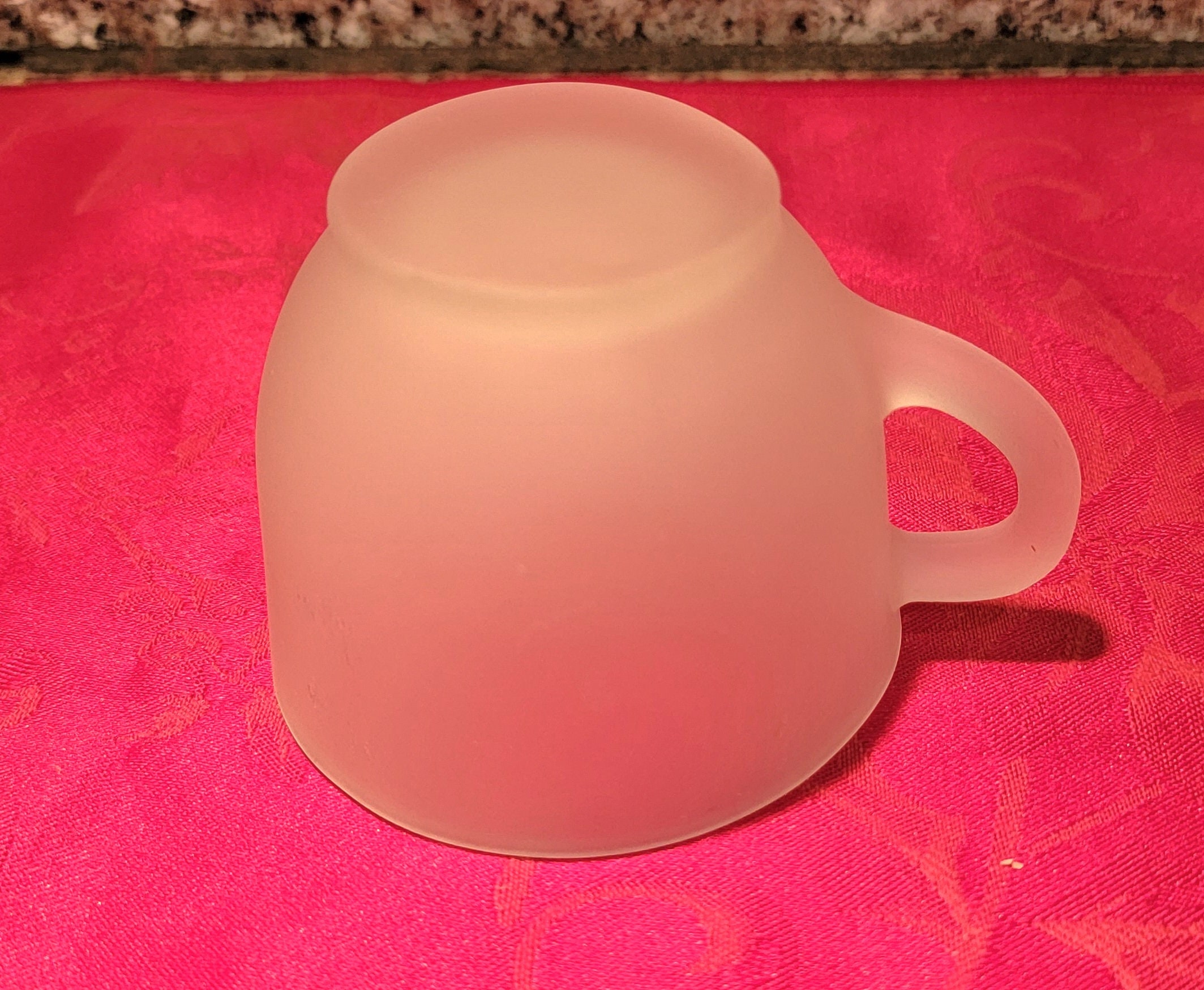 Frosted Glass Holly Berry Punch Bowl Set With 12 Cups - Etsy