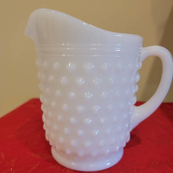 Milk Glass Pitcher - Etsy