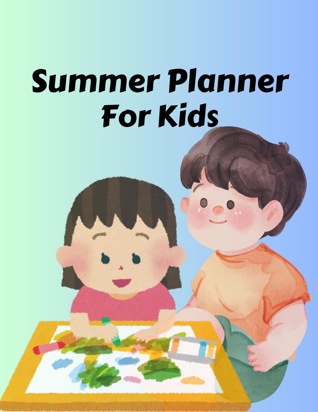 Summer Planner for Kids-editable Download - Etsy