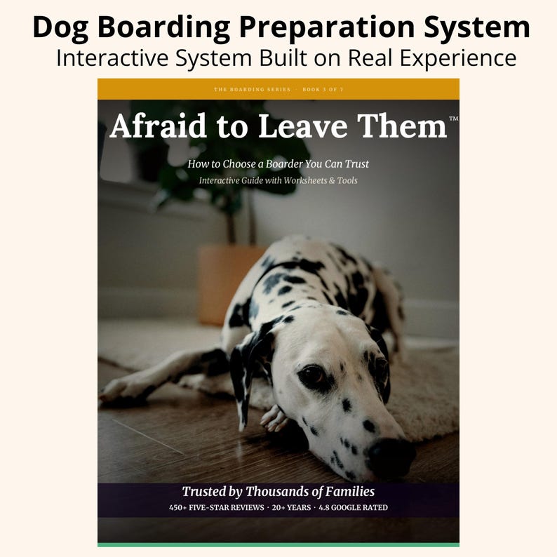Dog Boarding Guide | Interactive Checklist, Worksheets for Owners (PDF ...