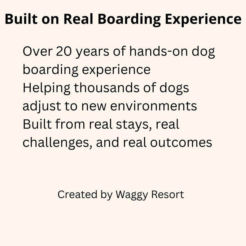 Dog Boarding Guide | Interactive Checklist, Worksheets for Owners (PDF ...