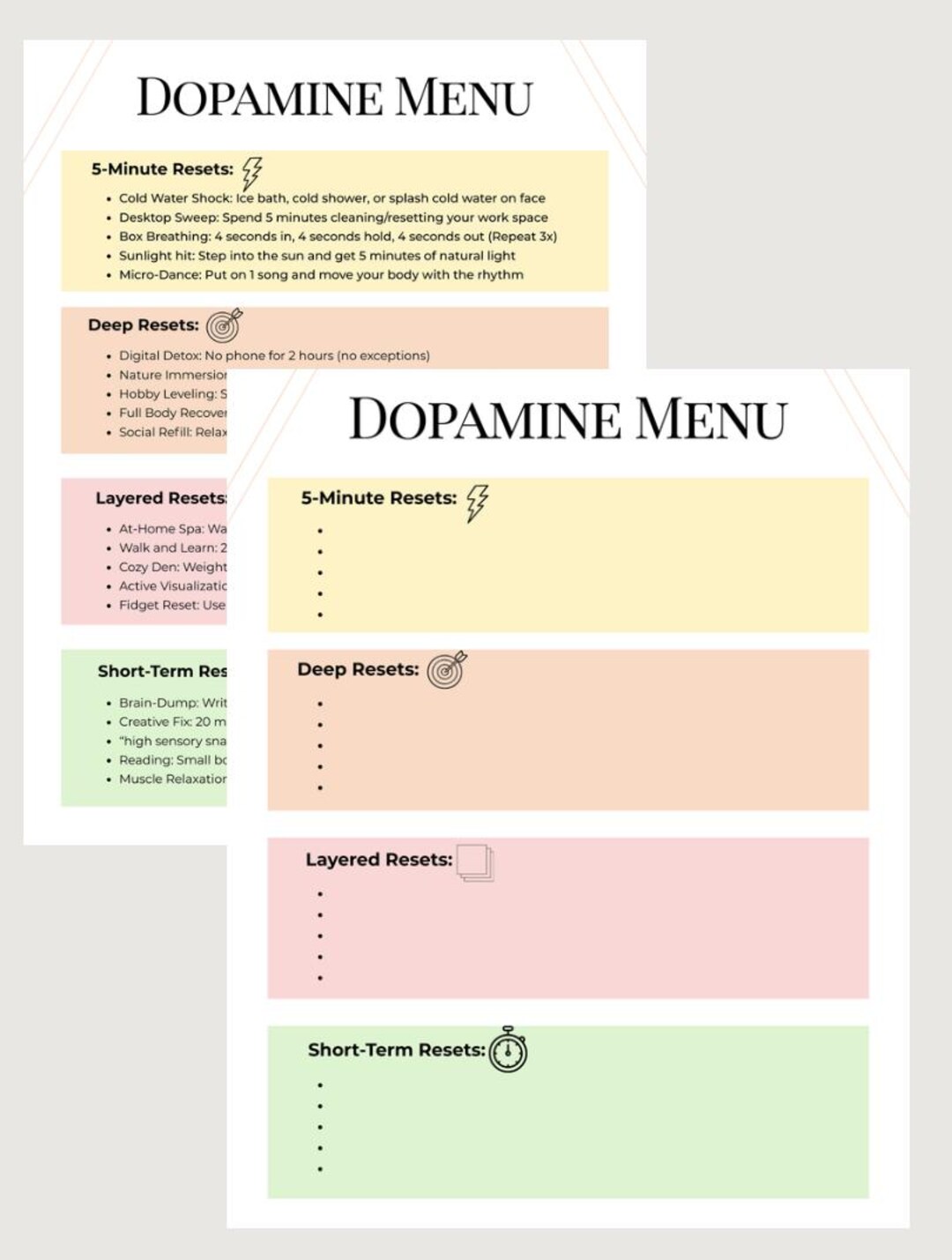 ADHD Dopamine Menu Bundle | Neurodivergent Brain Reset Tools ...