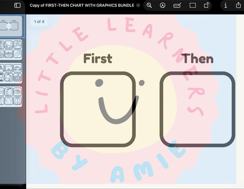 First / Then Chart With Graphics PRINTABLE - Etsy