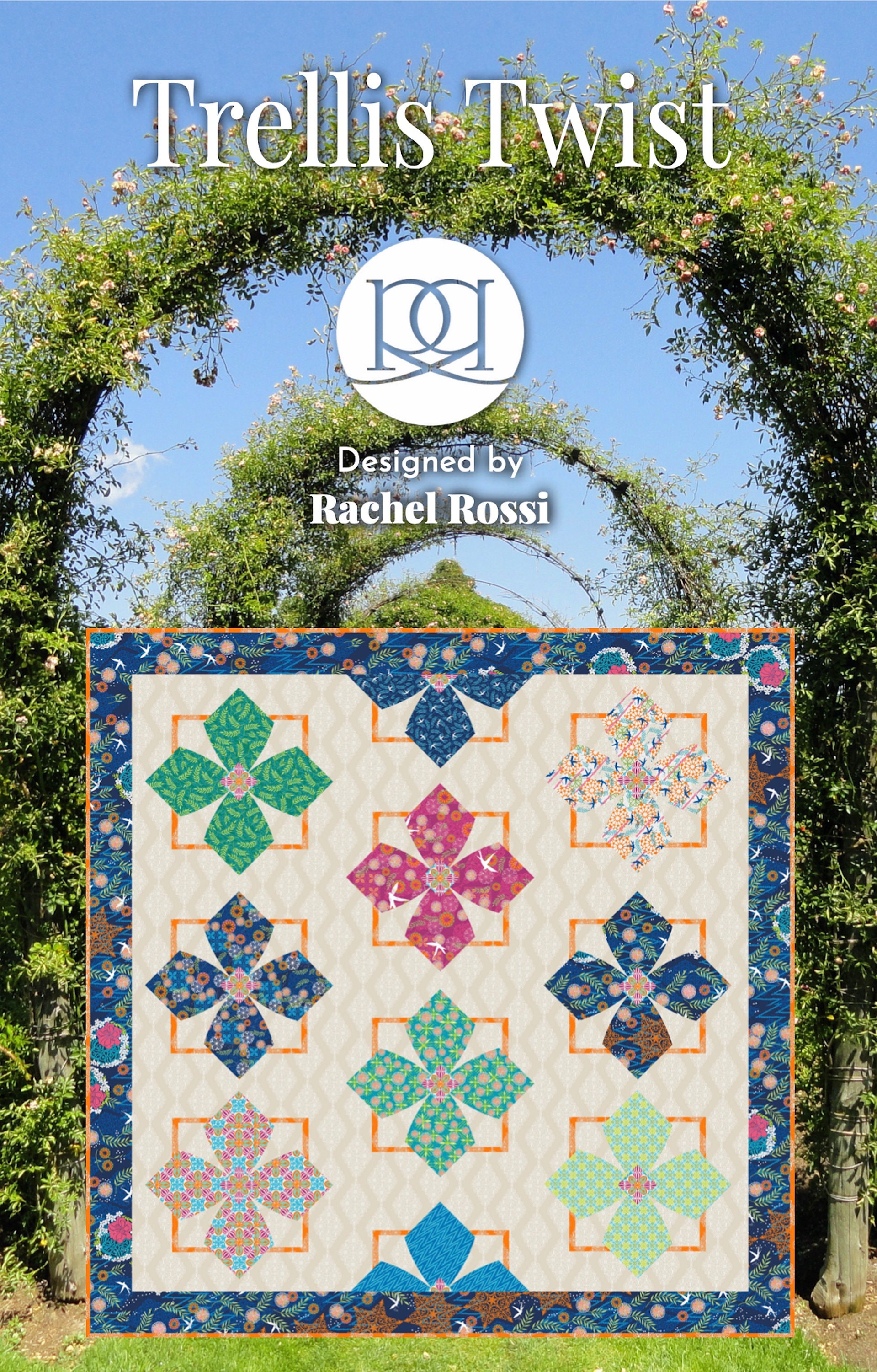 Trellis Twist Curved Floral Quilt Instant Download PDF - Etsy