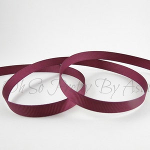 Burgundy Grosgrain Ribbon, Wine, Maroon - You Choose Length & Width - 3 ...