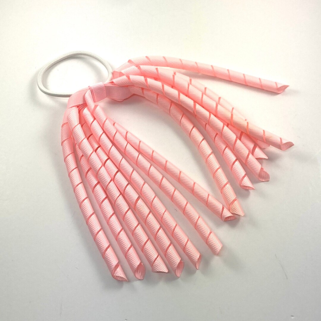 Pink Ponytail or Pigtail Streamers, Pink Hair Korkers, Pink Pony Tail ...