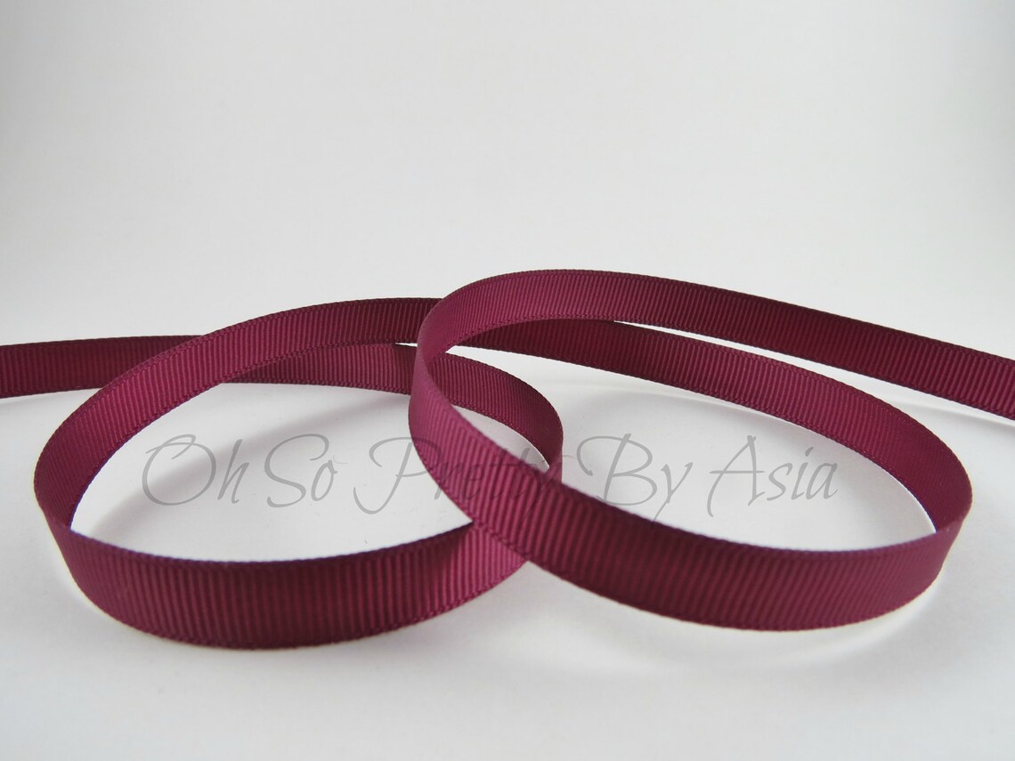 Burgundy Grosgrain Ribbon Wine Maroon Ribbon Supply You | Etsy