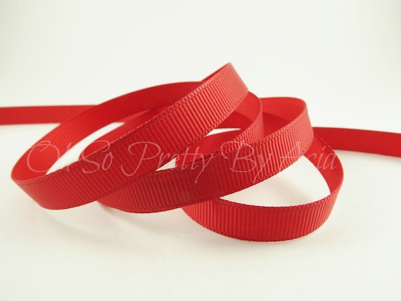 Red Grosgrain Ribbon Cherry Red Ribbon Supply You Choose | Etsy
