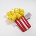 Popcorn Hair Clip - Popcorn Ribbon Sculpture Hair Clip - Yellow Hair ...