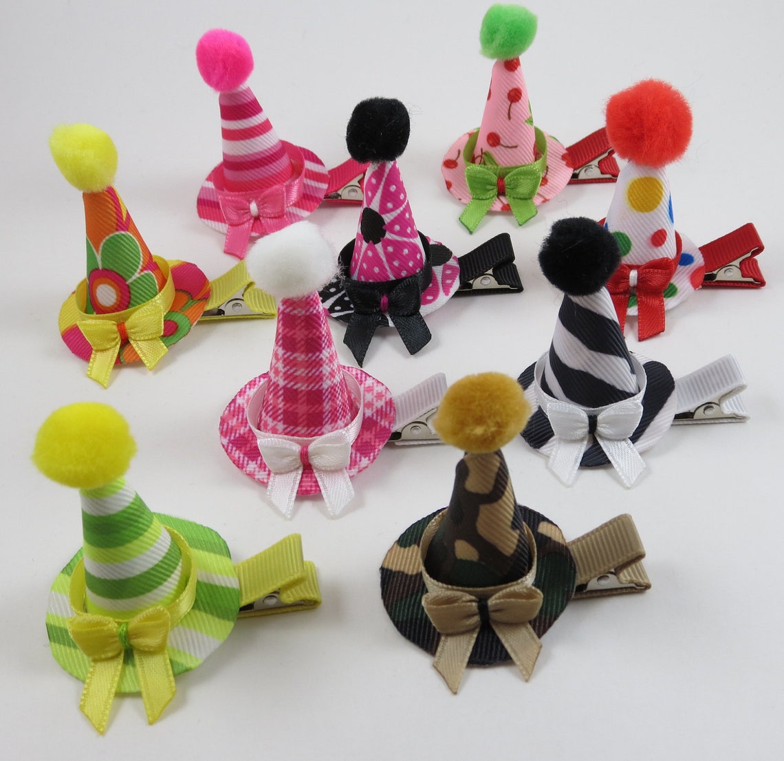 Mini Birthday Party Hat Party Hat Hair Clip Party Hat | Etsy