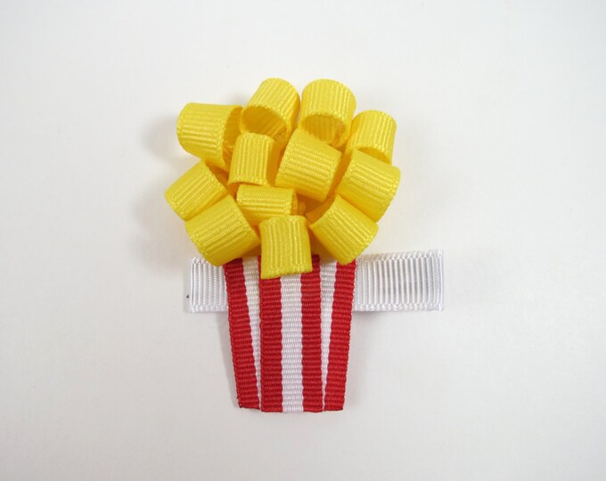 Popcorn Hair Clip Popcorn Ribbon Sculpture Hair Clip - Etsy