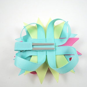 Ladybug Hair Bow Ladybug Headband Aqua Hot Pink and Light - Etsy