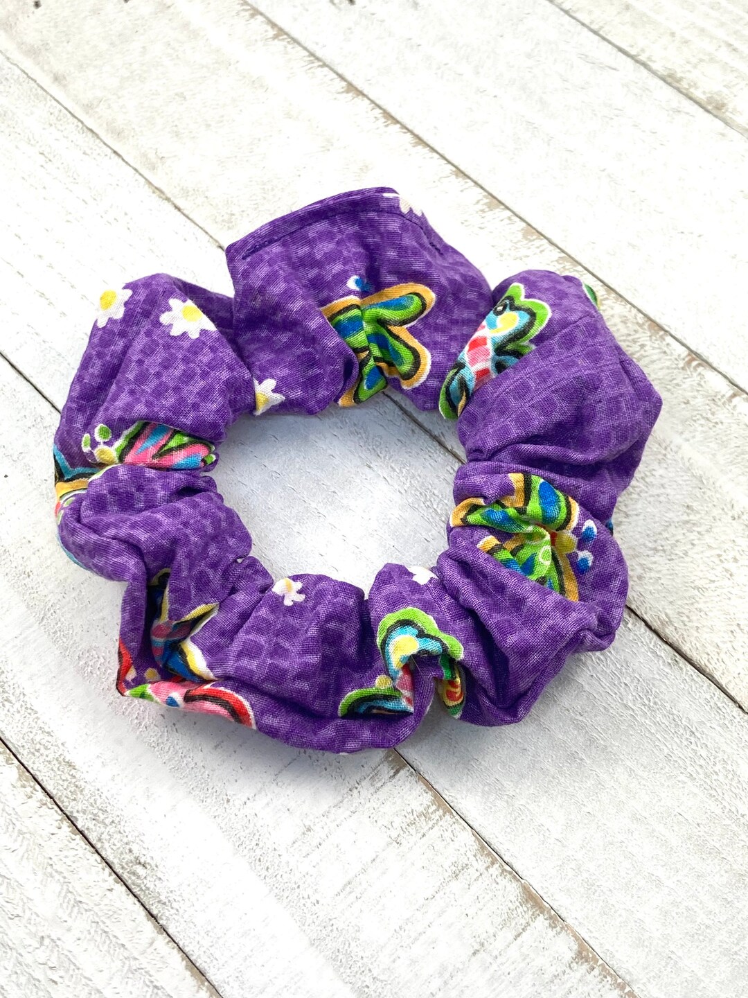 Purple Butterfly Scrunchy, Whimsical Child Hair Accessory, Scrunchy ...