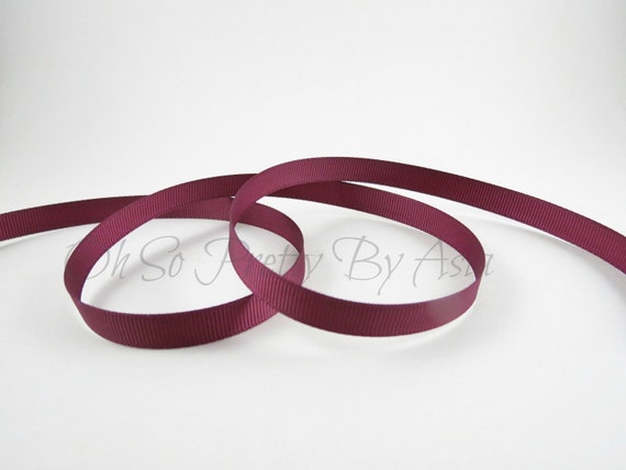 Burgundy Grosgrain Ribbon Wine Maroon Ribbon Supply You | Etsy