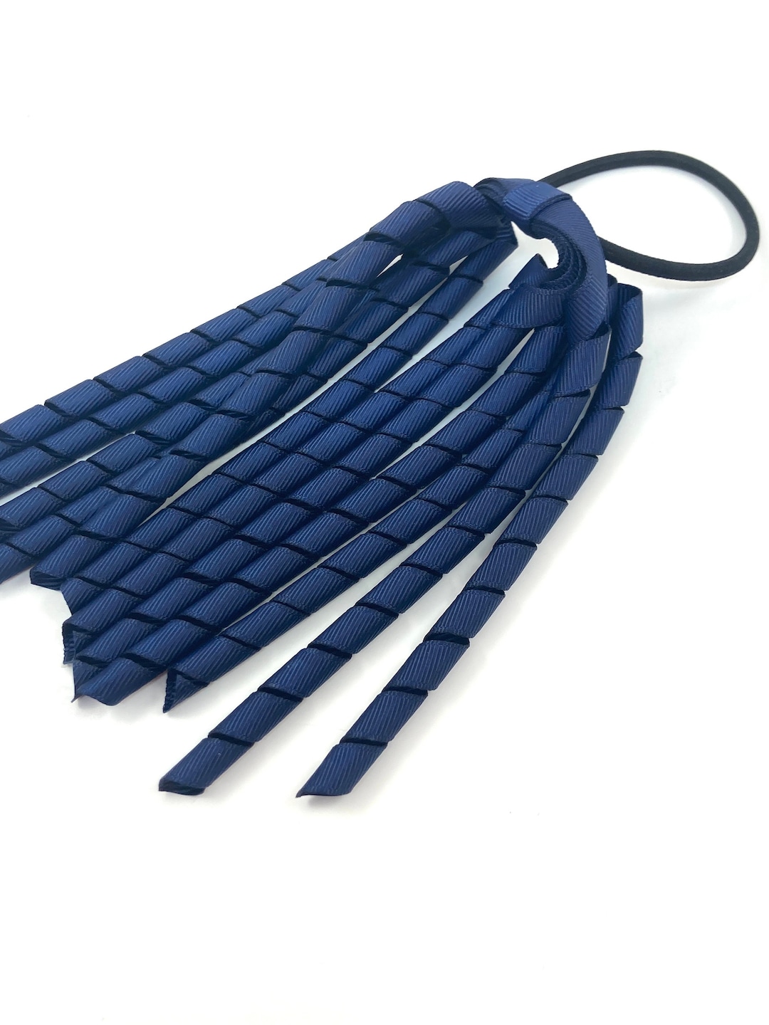 Navy Blue Hair Ribbons, Blue Pigtail Hair Streamers, Blue Pony Tail ...