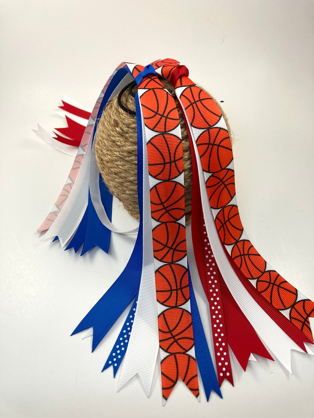 CUSTOM Basketball Ponytail Streamers, Basketball Hair Ribbons, Sports ...